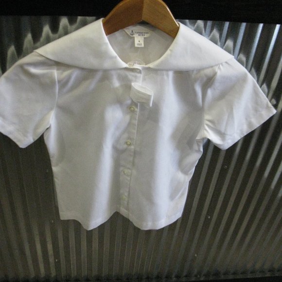 Lands' End | Shirts & Tops | Lands End Uniform Girls Short Sleeve Middy ...